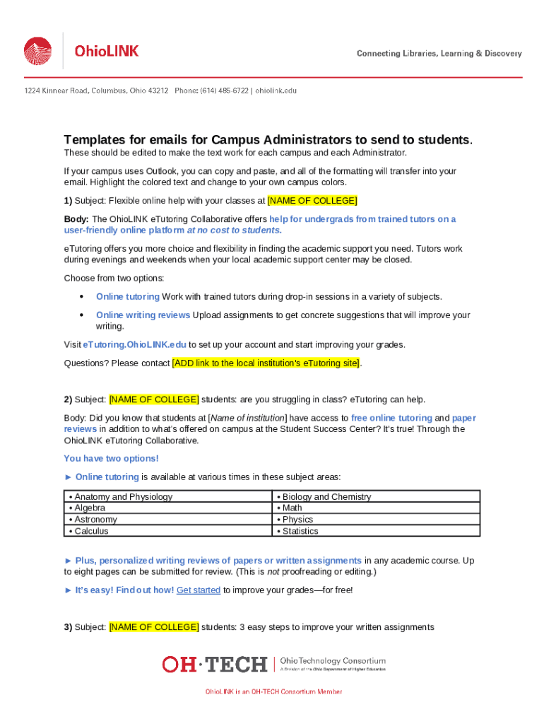 18 Higher Education Email Templates and Saved Replies Doc Template ...