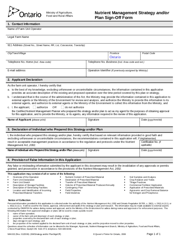 When farms require a nutrient management strategy (NMS), a ... Doc Template | pdfFiller