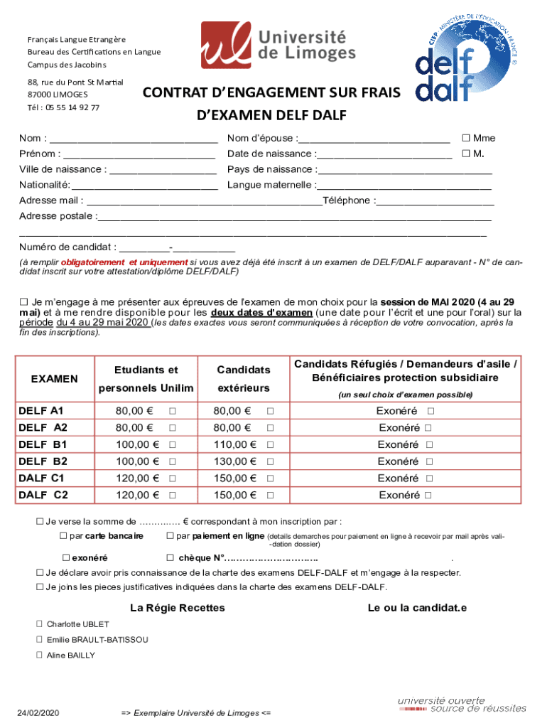 Remplissable En Ligne Universit Limoges - Campus des Jacobins ...