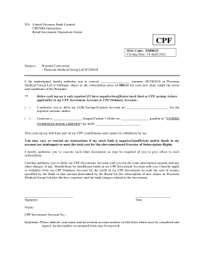 Fillable Online CPF Form - Thomson Medical Group Ltd Fax Email Print ...