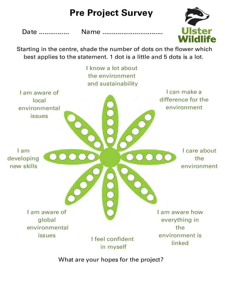 Fillable Online Stage 1 - Pre project survey form Fax Email Print ...