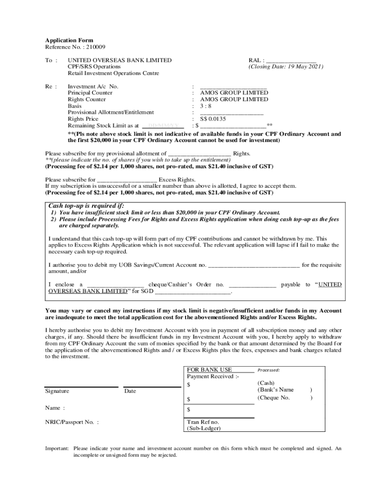 Fillable Online CPF Form Amos Fax Email Print - pdfFiller