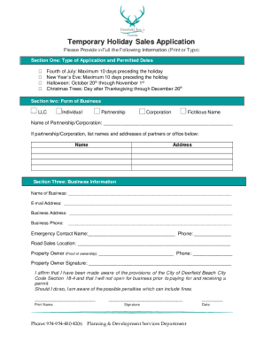 Fillable Online Temporary Holiday Sales Package (New Logo) Fillable Fax ...