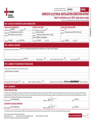 Fillable Online BS 7671:2018 MODEL FORMS Fax Email Print - pdfFiller