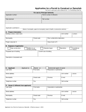 Fillable Online Ministry of Municipal Affairs and Housing. Application ...