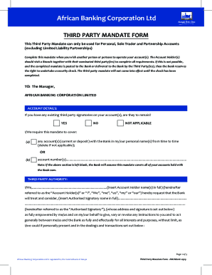 Fillable Online Third-Party-Mandate-Form Fax Email Print - pdfFiller