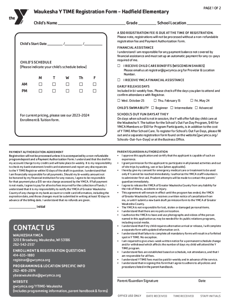 Fillable Online Hadfield Elementary School Handbook From A to Z Fax ...