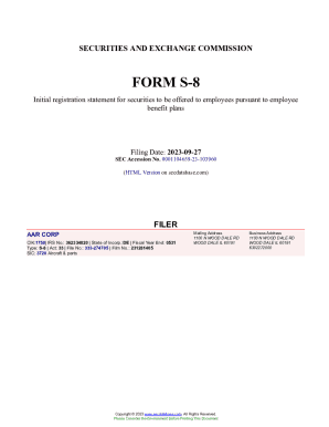 Fillable Online AAR CORP Form S-8 Filed 2023-09-27. Accession Number ...