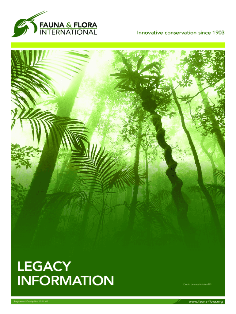 Fillable Online Leave a Legacy for Nature in Your Will Fax Email Print ...