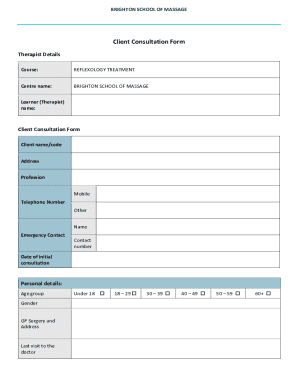 Fillable Online Reflexology Client Consultation Form - Studylib Fax ...