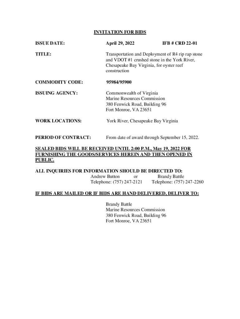 Fillable Online mrc virginia Class a1 rip rap virginia Fax Email Print ...