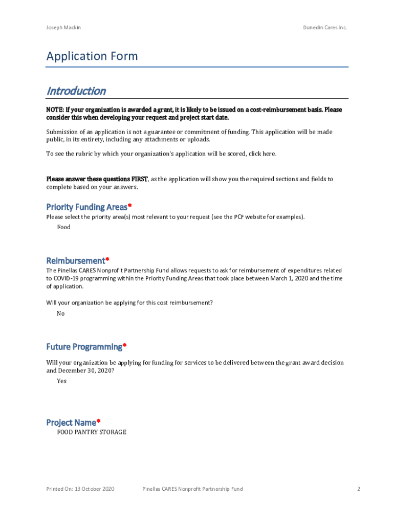 Fillable Online Design Grant Questionnaire Please answer each of the ...