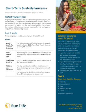 Fillable Online Short Term Disability Insurance vs. Long ... Fax Email ...