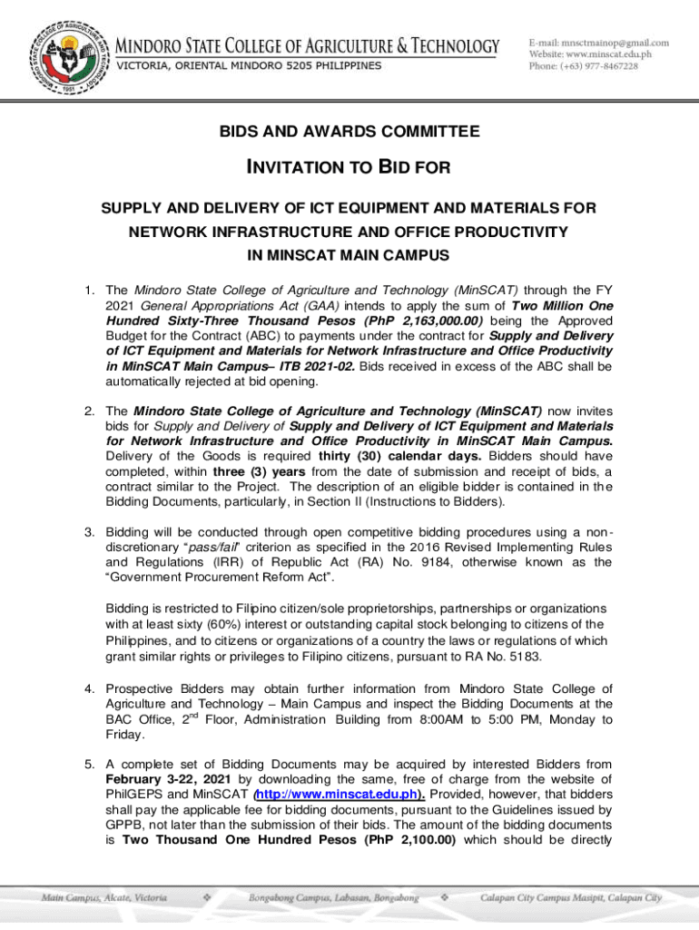 Fillable Online Bidded Projects Fax Email Print - pdfFiller