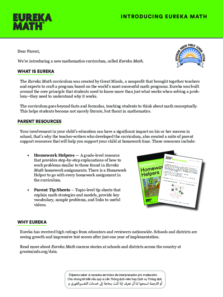 Fillable Online Eureka Math - Elementary and Middle School Math ... Fax ...