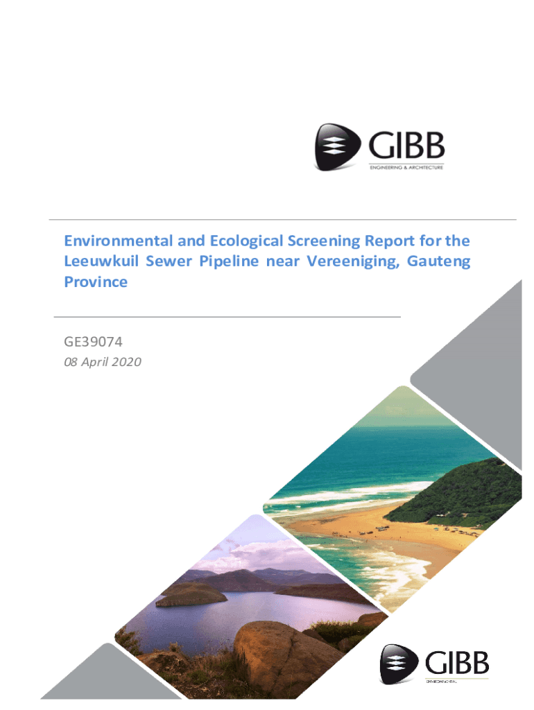 Fillable Online Environmental and Ecological Screening Report for the ... Fax Email Print ...