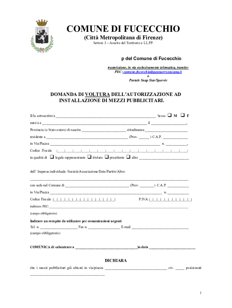 Compilabile Online Servizio amministrativo assetto del territorio e ...