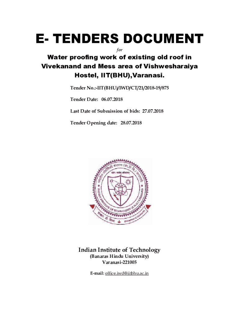 Fillable Online E- TENDERS DOCUMENT Fax Email Print - pdfFiller
