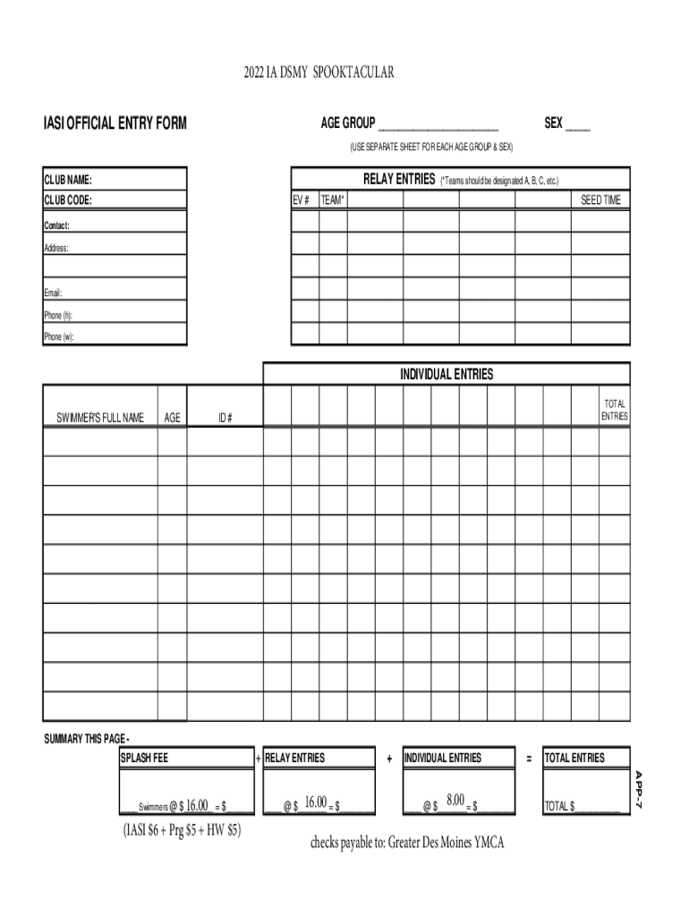 Fillable Online APP-7 Entry Form Fax Email Print - pdfFiller