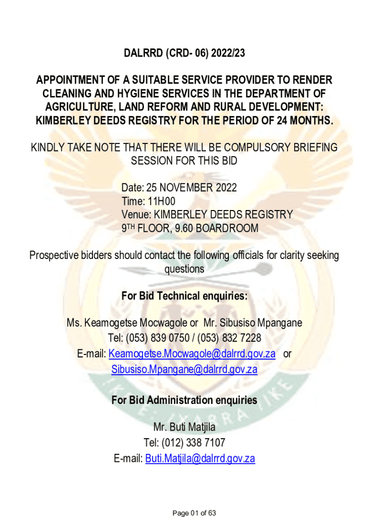 Fillable Online APPOINTMENT OF A SUITABLE SERVICE PROVIDER TO RENDER ...