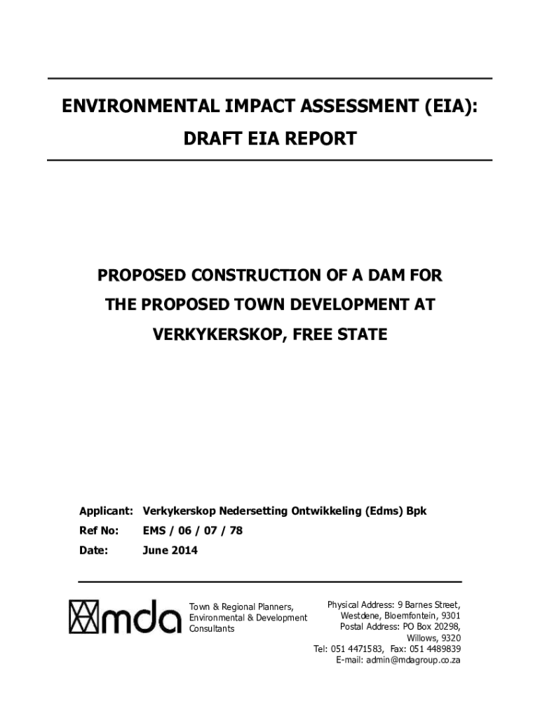 Fillable Online Alaoa Multi-purpose Dam Project Volume 1: EIA Report ...