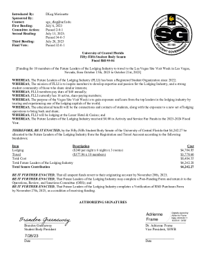 Fillable Online Fiscal Bill 55-04 Funding for 10 members of the Future ...