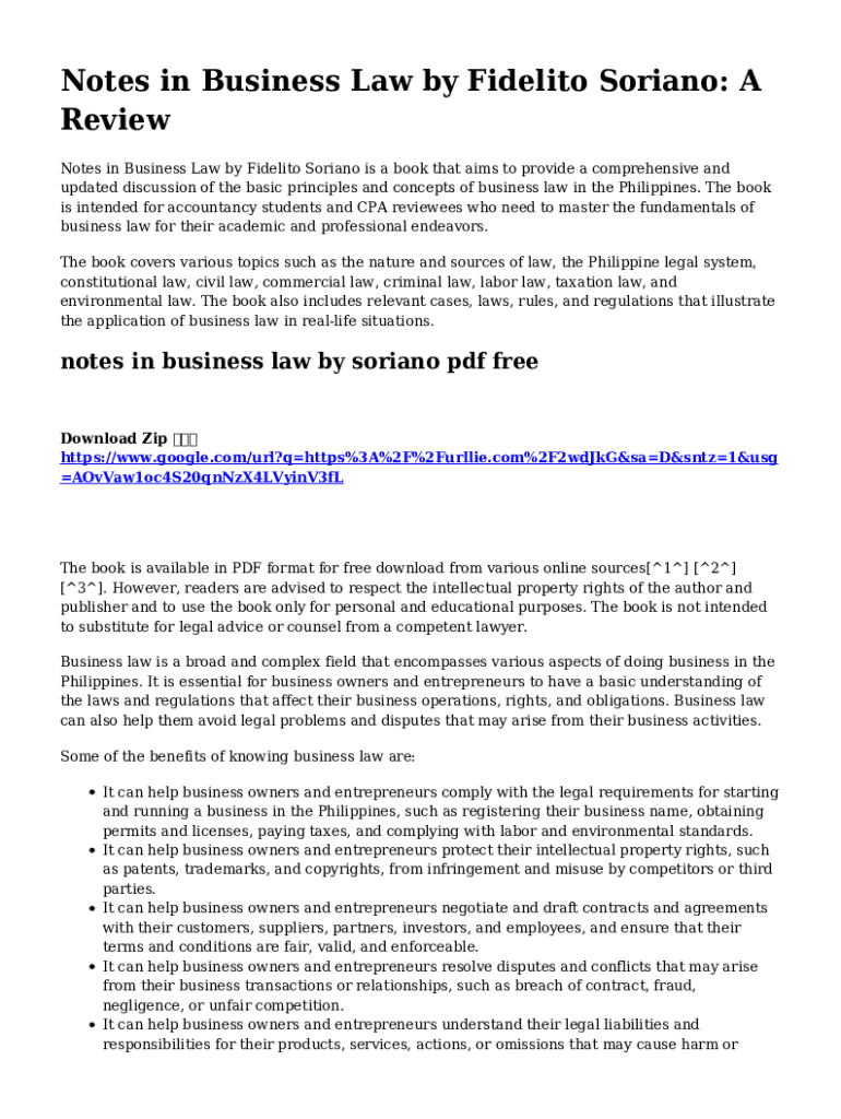 Fillable Online NOTES in business law - NOTES- Obligation and Contracts ...