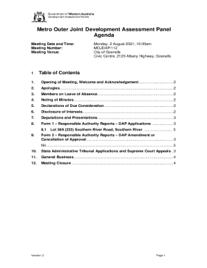 Fillable Online 20210727 - Agenda - No 108 - City of Swan - City of ...