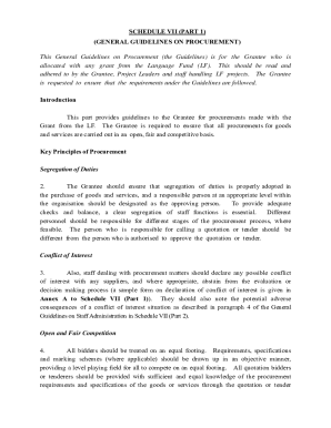 Fillable Online SCHEDULE VII (PART 1) (GENERAL GUIDELINES ON ... Fax ...