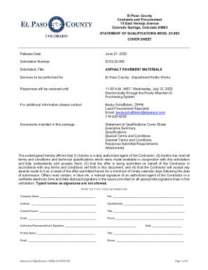 Fillable Online Statement of Qualifications #SOQ-23-074 Fax Email Print ...