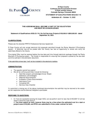 Fillable Online Statement of Qualifications #SOQ-22-116 Fax Email Print ...