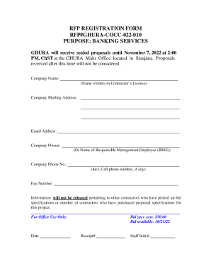 Fillable Online rfp registration form rfp#ghura-cocc-022-010 purpose ...