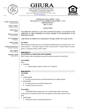 Fillable Online Renovation of (10)Ten GHURA Units at AMPs 1, 2 & 4 Fax ...