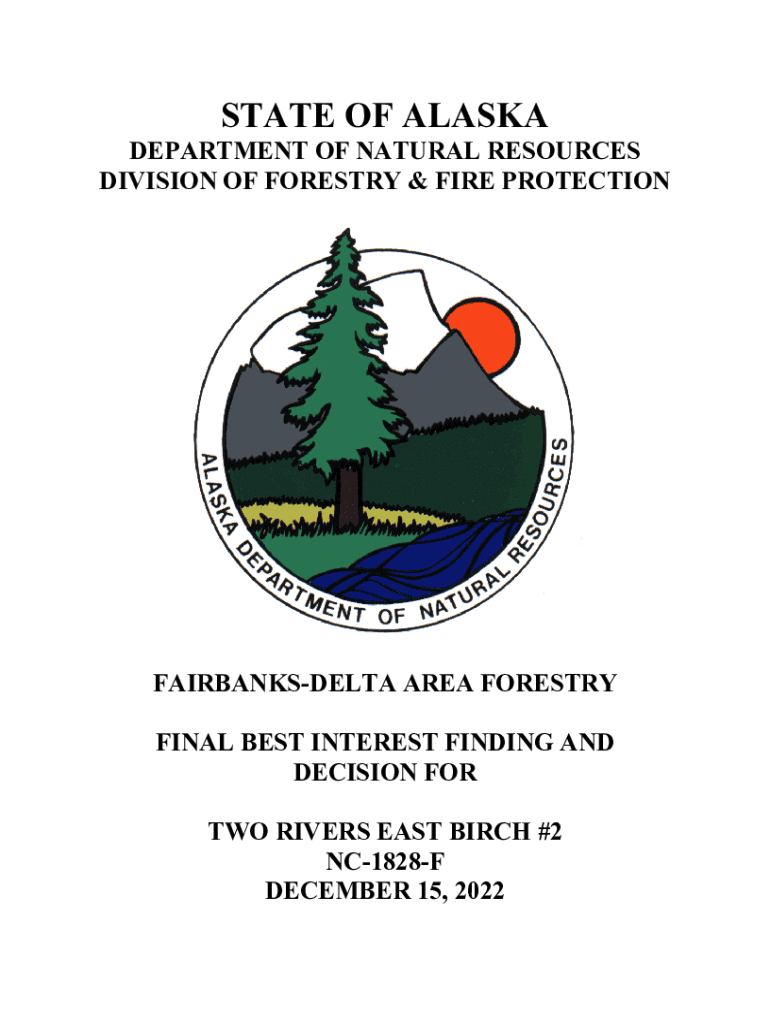 Fillable Online forestry alaska DIVISION OF FORESTRY & FIRE PROTECTION ...