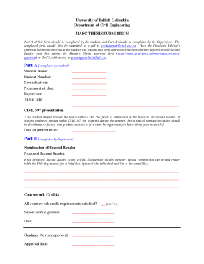 Fillable Online Graduate Forms - UBC Civil Engineering Fax Email Print ...
