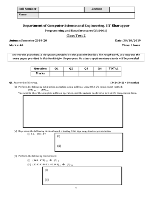 Fillable Online cse iitkgp ac CT-2 SOLUTIONS Question Solution 1(a) Fax Email Print - pdfFiller