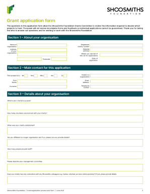 Fillable Online Grant application process and form Fax Email Print - pdfFiller