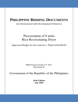Fillable Online cagayandeoro da gov Procurement of 8 units Rice ...