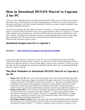 Fillable Online MUGEN APK: Where to Find and Download the Best Games Fax Email Print - pdfFiller