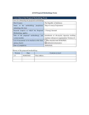 Fillable Online jcm ekon go JCM Proposed Methodology Form - PDF Free ...