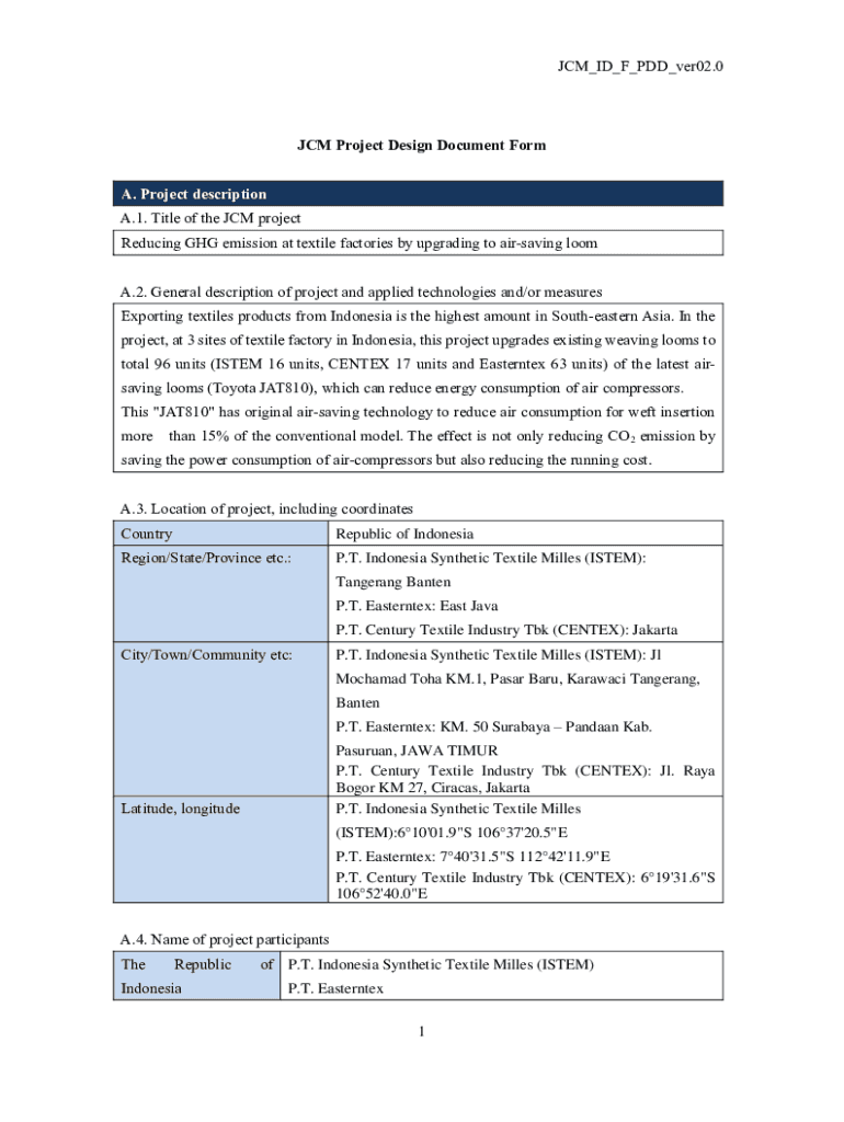 Fillable Online jcm ekon go Global Carbon Tax Implementation - JCM Indonesia Fax Email Print ...