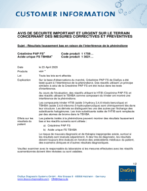 Remplissable En Ligne AVIS DE SECURITE IMPORTANT ET URGENT SUR LE TERRAIN Fax Email Imprimer ...