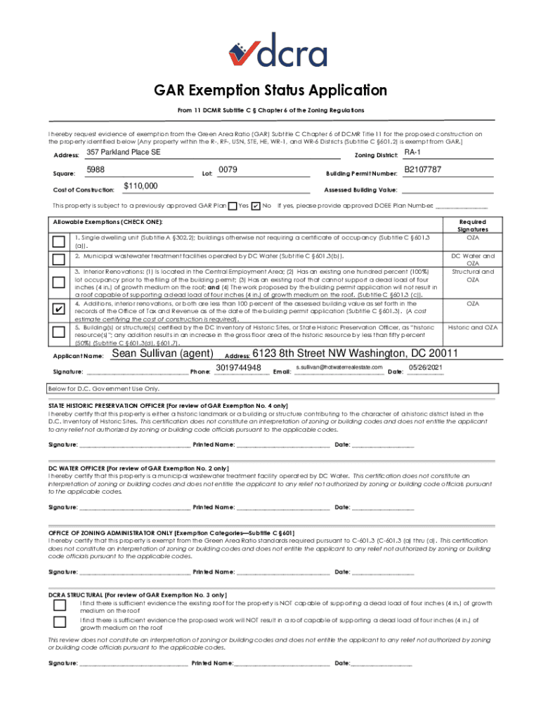 Fillable Online 1 CIV-100 EXISTING CONDITIONS - DCOZ App Fax Email Print - pdfFiller