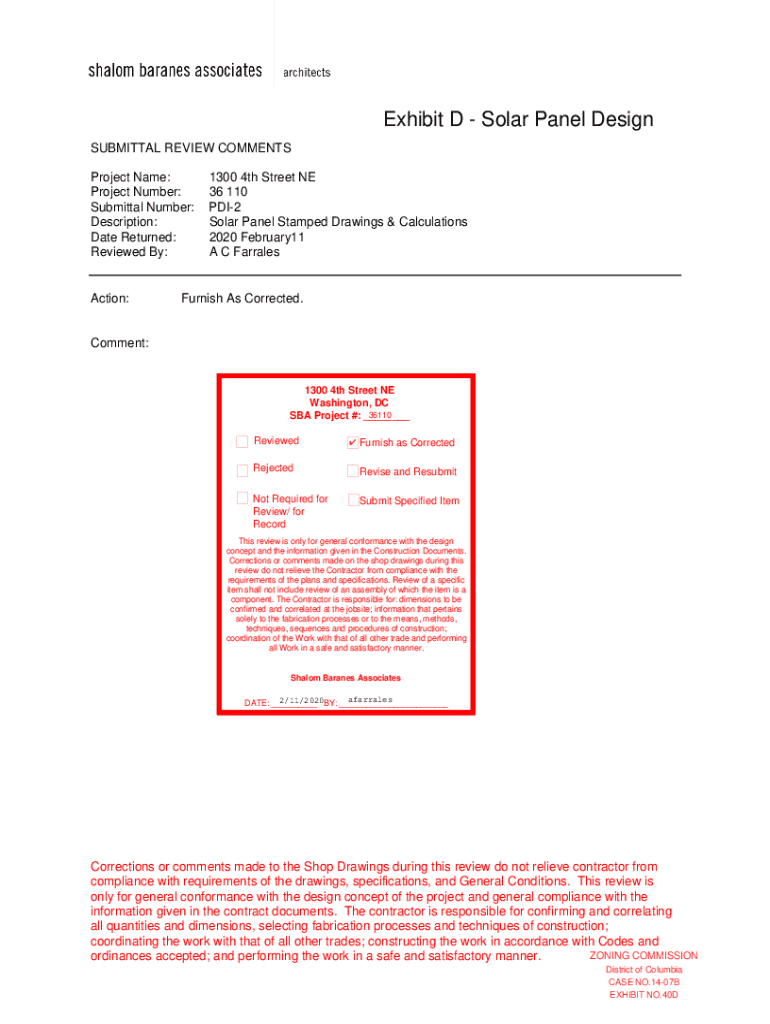 Fillable Online Exhibit D - Solar Panel Design Fax Email Print - pdfFiller