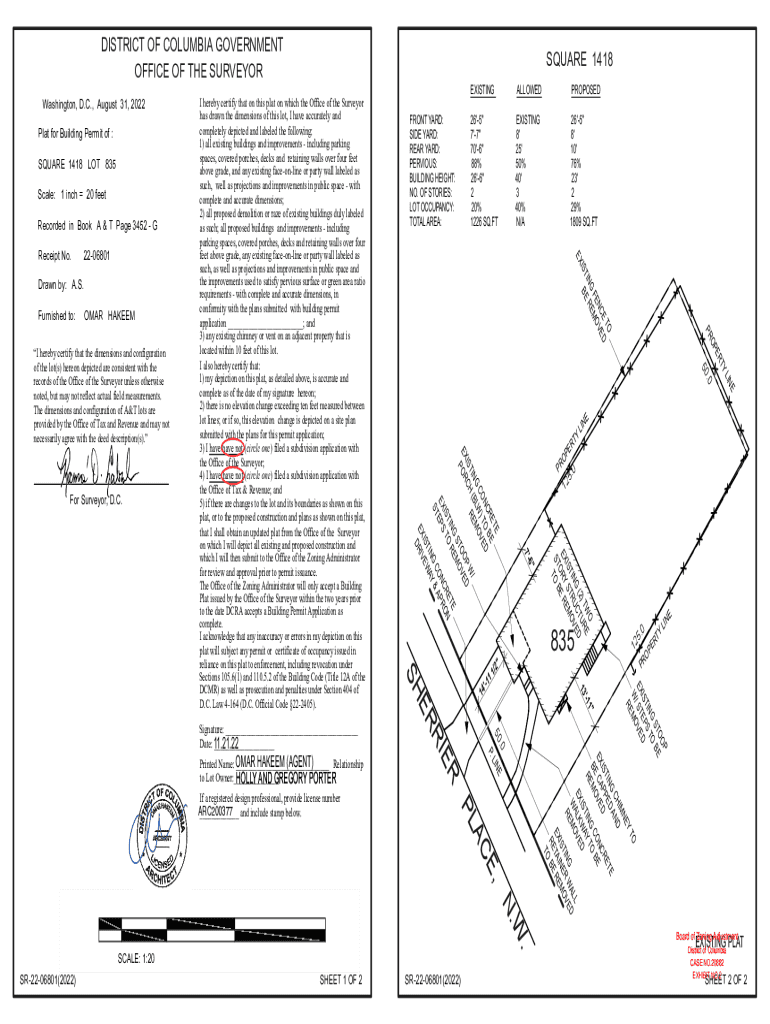 Fillable Online Plat for Building Permit of : Fax Email Print - pdfFiller
