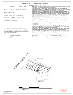 Fillable Online Plat for Building Permit of: SQUARE 66 LOT 828 Fax ...