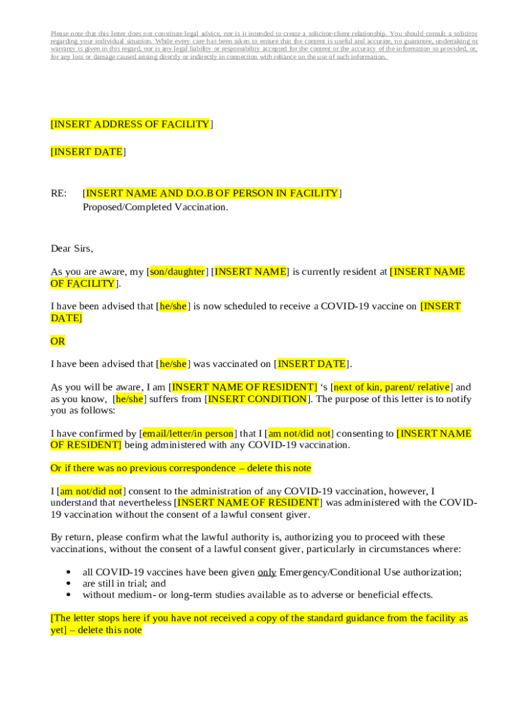 Data Protection Letter Vaccine Passport (Non Indoor Dining) Doc ...