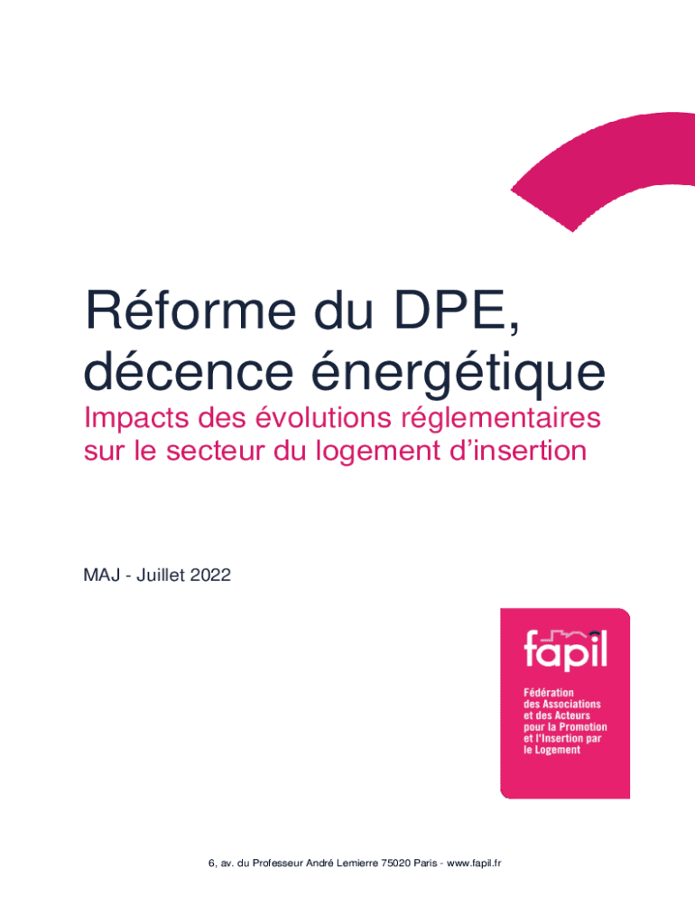 Remplissable En Ligne Rforme du DPE, dcence nergtique Fax Email ...