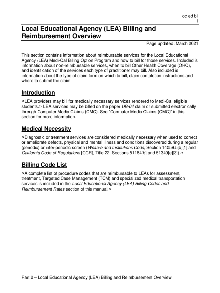 Fillable Online Student Medical Services & Medi-Cal Program / LEA ... Fax Email Print - pdfFiller