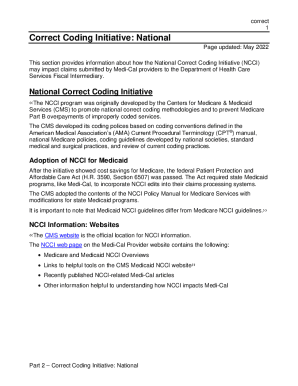 Fillable Online National Correct Coding Initiative (NCCI) Edits Apply ...